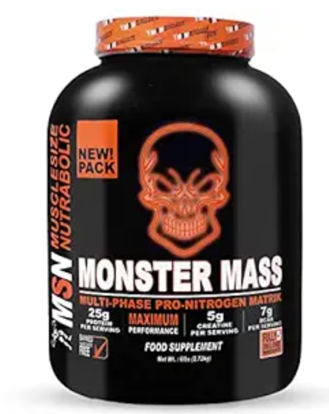 MUSCLE SIZE NUTRABOLIC MSN Monster Mass Weight Gainer 6lbs Flavour ...