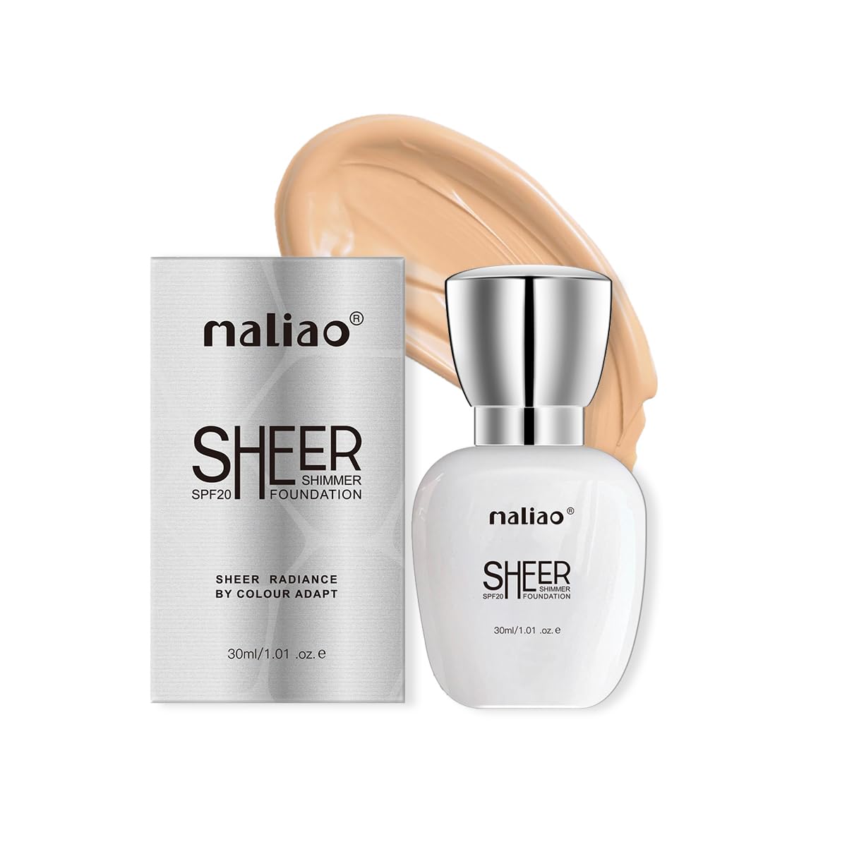 Buy Maliao Sheer Shimmer Foundation SPF 20 (NATURAL BEIGE) Online at ...