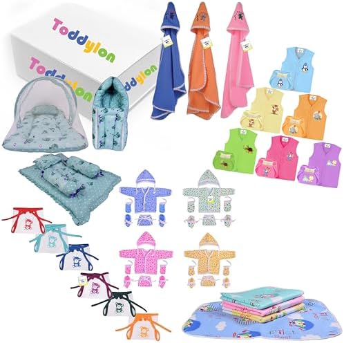 Infantbond 56 in 1 New Born Baby Complete Daily Items Combo(0-6 Months ...