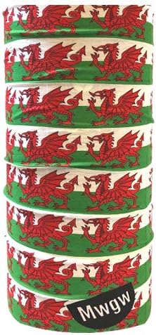 Cadwyn Wales Flag Tubular Bandana/Face Mask - MWGW Welsh Dragon Snood ...