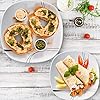Amazon.com | Square Dinnerware Set, MEKY Glassware 18-Piece Service for ...