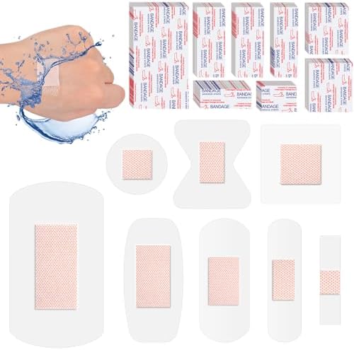 Amazon.com: Geiserailie 400 Pcs Waterproof Bandages Bulk Clear Bandages ...