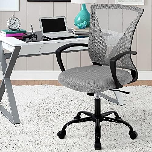 Amazon.com: Computer Ergonomic Chair, Heavy Duty Metal Base Desk Chairs ...