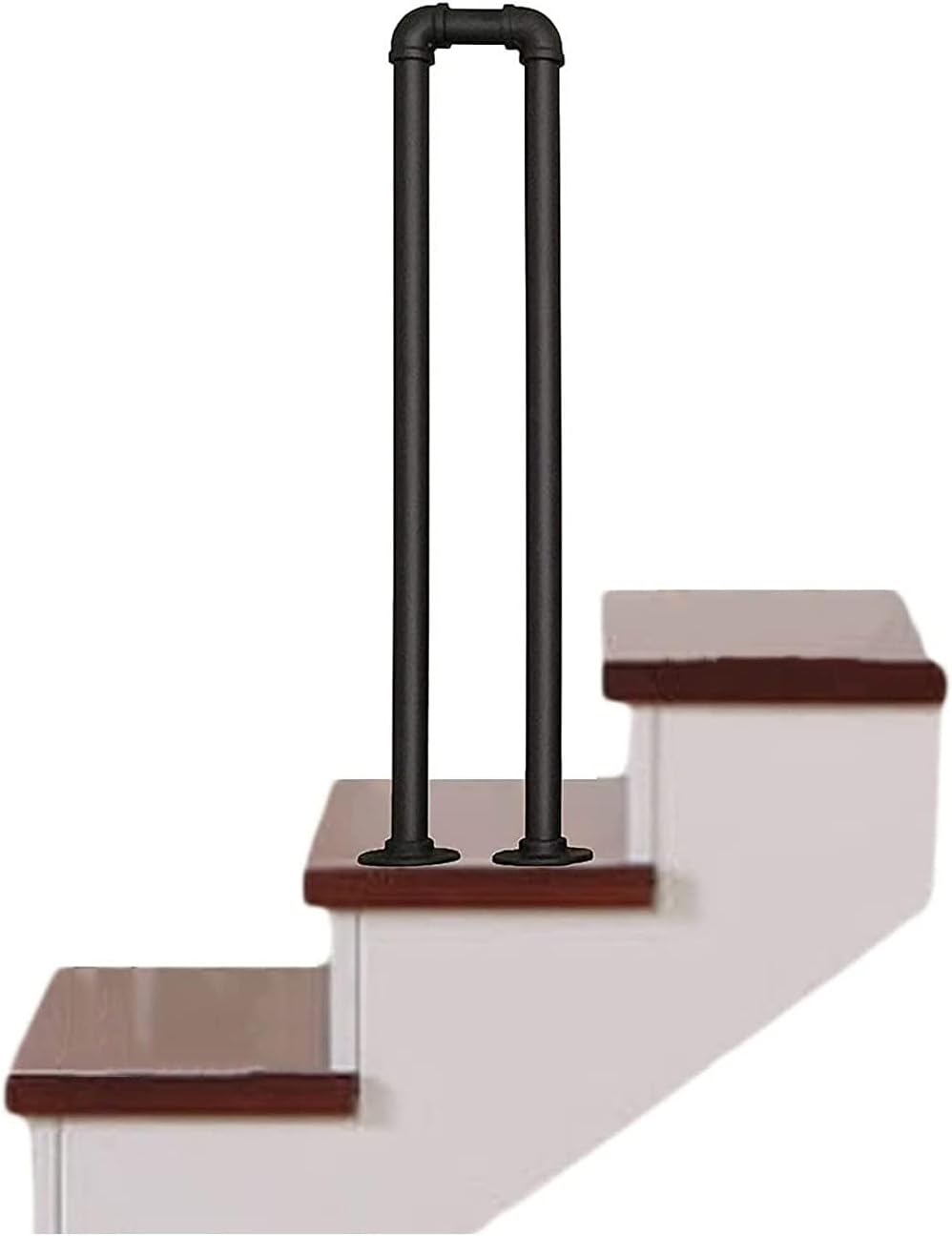 U-Shaped Stair Handrails Railing Kit - Balusters, Safety Metal Handrail ...