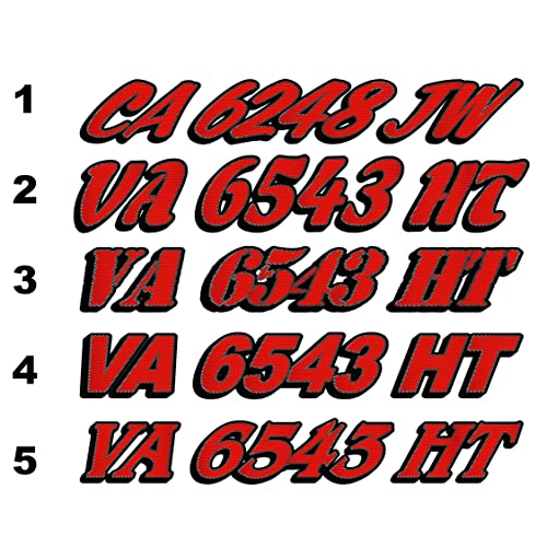 Amazon.com: cbcdecals - Custom jet Ski Boat Registration Numbers " Red Carbon Fiber" (Set Of Two ...