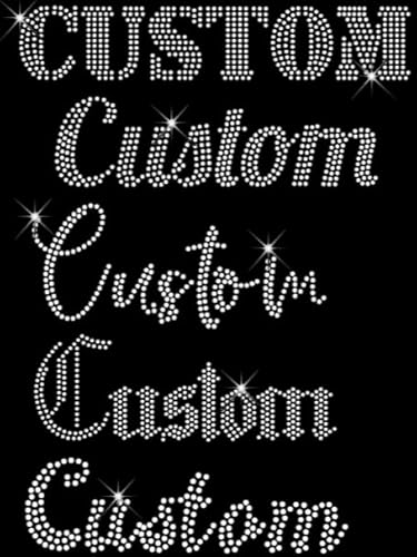 Amazon.com: Custom Rhinestone Iron-On Letters – Personalized Crystal ...