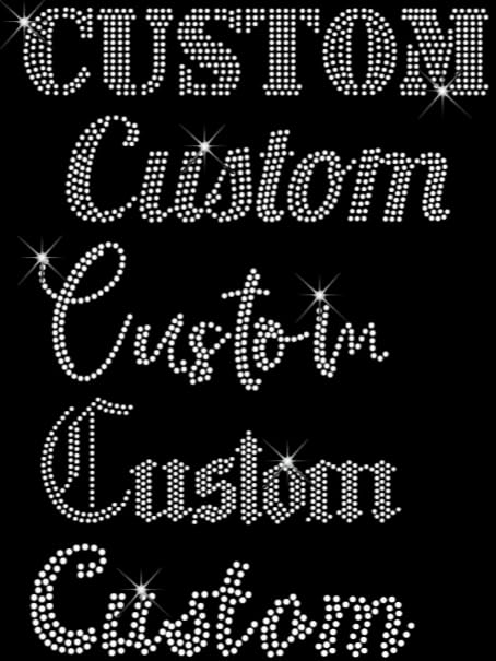 Amazon.com: Custom Rhinestone Iron-On Letters – Personalized Crystal ...
