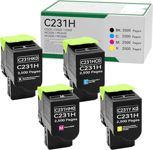 Amazon.com: SAIBOYA C241XK0 C241XC0 C241XM0 C241XY0 Toner Cartridge ...