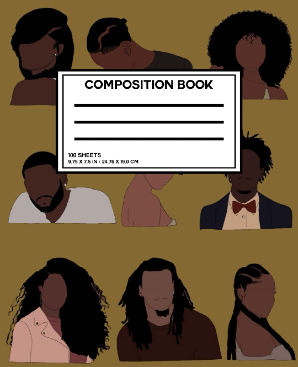 Amazon.com: Composition Notebook Wide Ruled: Diversity in Black Beauty ...