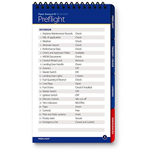 Amazon.com: Piper Seneca IV Qref Checklist Book -PA-SEN4: 9781607864554 ...
