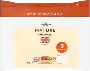 Morrisons Mature Cheddar, 400g : Amazon.co.uk: Grocery