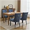 Amazon.com - UDAX Upholstered Tufted Dining Chairs Set of 2, Fabric ...