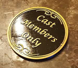 Amazon.com: Cast Members Only Sign/Plaque - Classic Black and Gold ...
