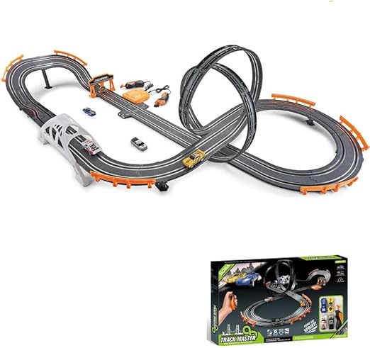 1/64 Scale Electric Track Racing Dual Race Slot Cars Sets Game Kids ...