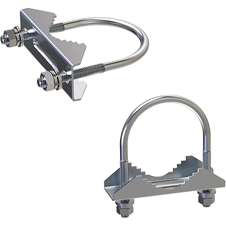 Amazon.com: Antenna Mast Clamp Cross-Over Bracket Kit with U Bolts for ...