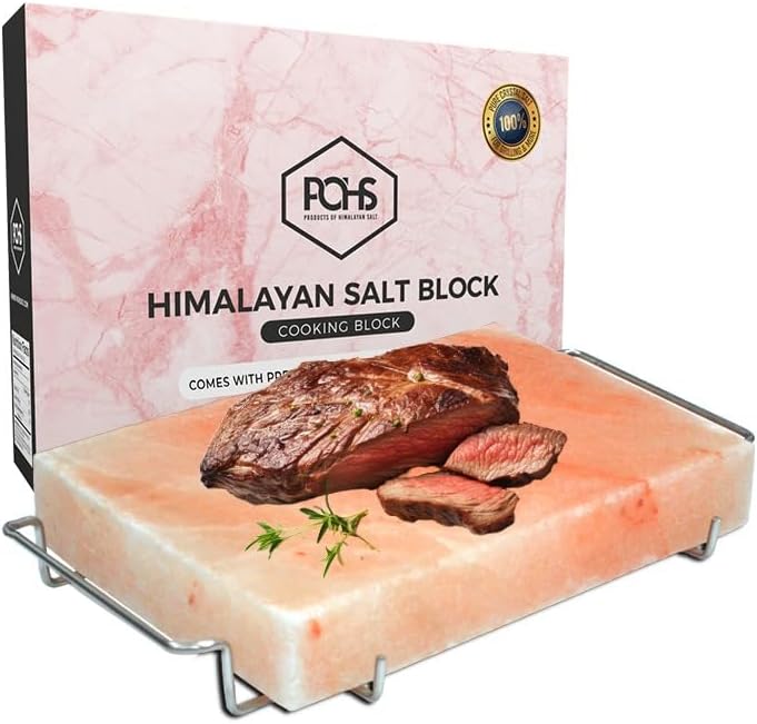 Amazon.com : POHS Himalayan Rock Salt Block, 12" x 8" x 2" For Grilling ...