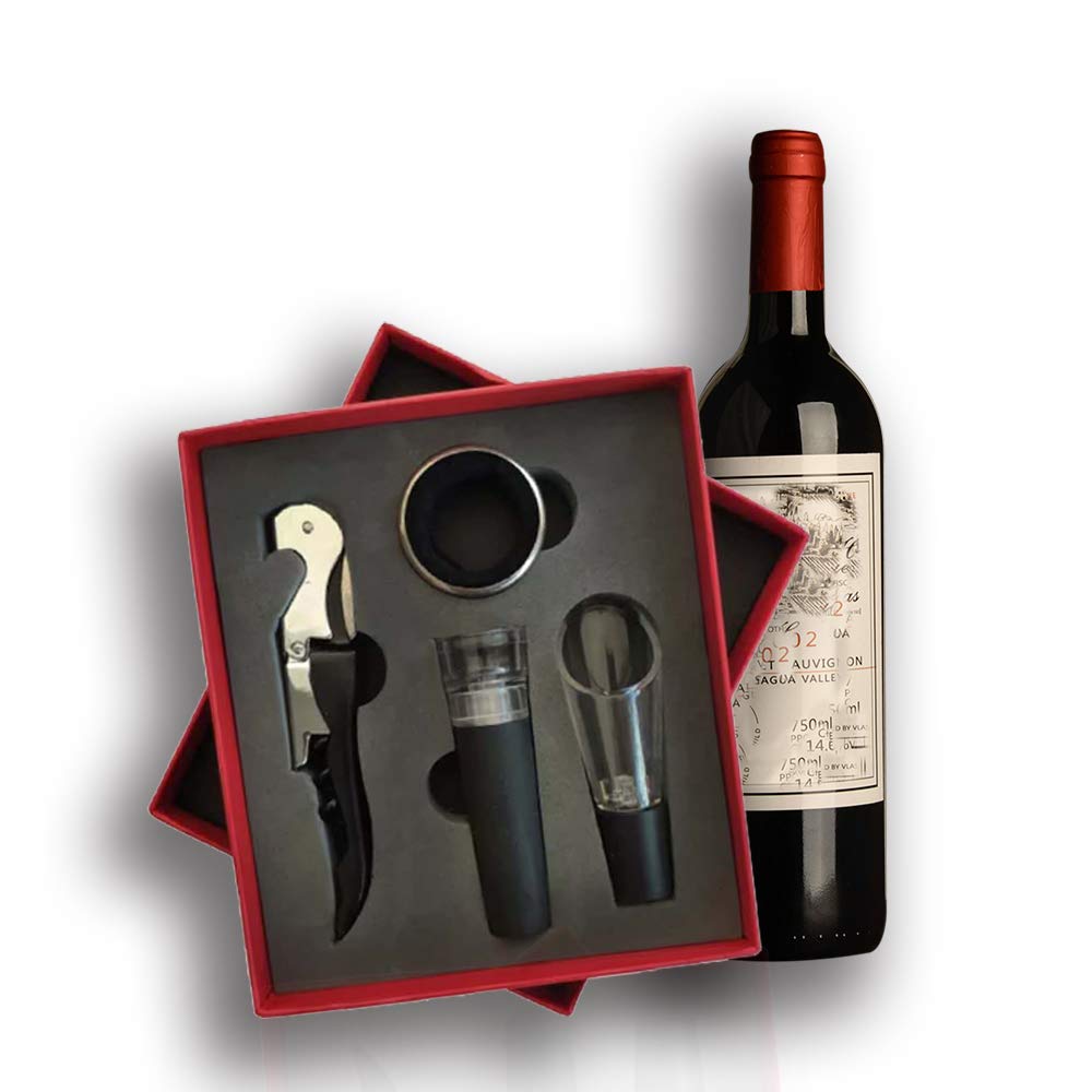 Macroshine Kit Sacacorchos de Vino 4PCS, Abrebotella con Elegante Caja ...