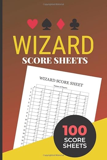 Wizard Score Sheets: Wizard Card Game Score Pads, Oversized Scorepads ...