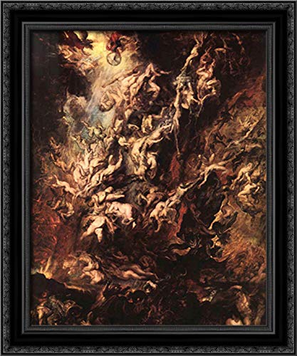 Amazon.com: The Fall Of The Damned 20x24 Black Ornate Wood Framed ...