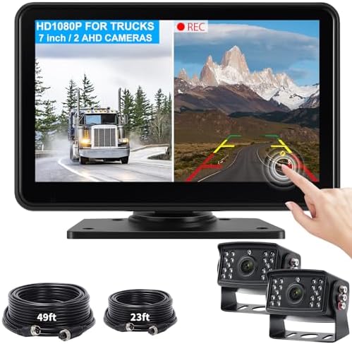 Amazon.com: AHD1080P Wired Backup Camera System, 7" Touch Screen ...