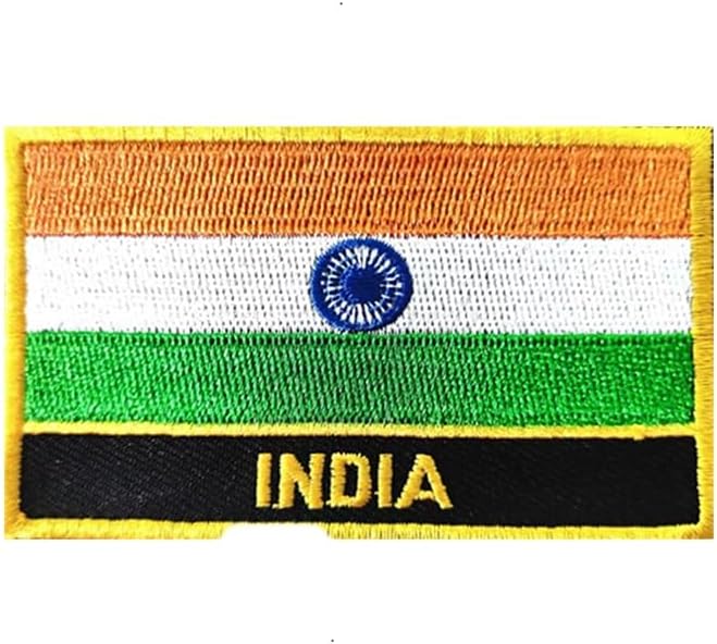 Amazon.com: Uijokdef 1 PCS India Flag Patches Iron On or Sew On ...
