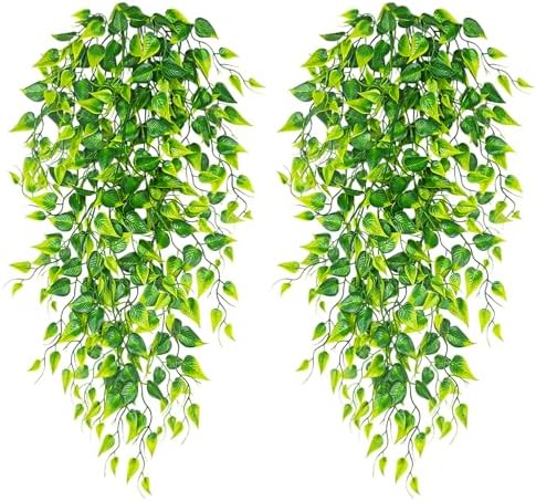 Amazon.com: QUOZUO Plantas colgantes falsas, hiedra falsa, enredadera ...