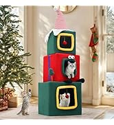 Amazon.com : YITAHOME 60 in Christmas Cat Tree for Indoor Cats, Tall ...
