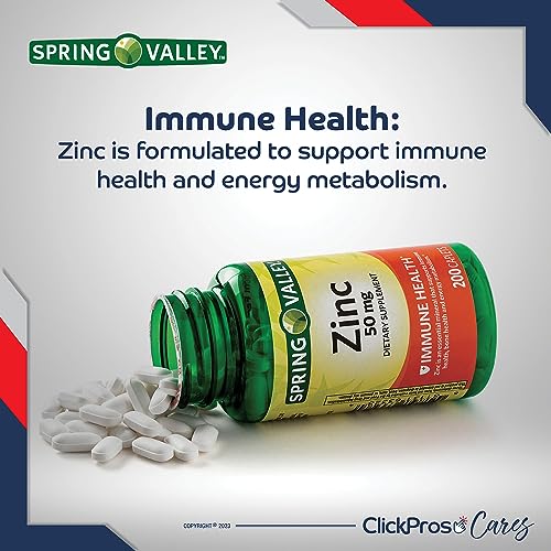 Snapklik.com : Spring Valley, Zinc 50mg, Zinc Caplets Dietary ...