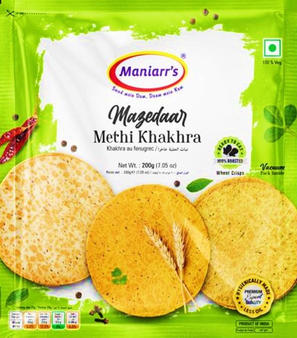 Maniarr's Mazedaar Methi Khakhra 200g Unique : Amazon.in: Grocery ...