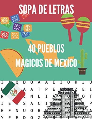 Sopa de Letras: 40 Rompecabezas | Tema de Pueblos Mágicos de Mexico ...