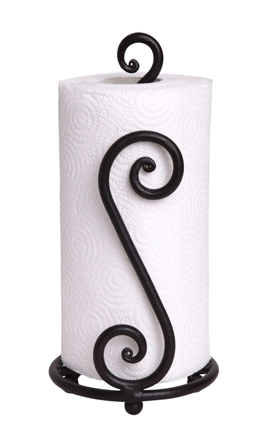 Kundi Wrought Iron Tissue Roll/Paper Towel Holder for Kitchen and ...