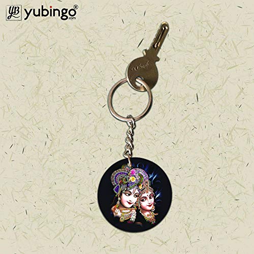 YuBingo Potrait of Radha and Krishna Designer Printed Keychain (One ...