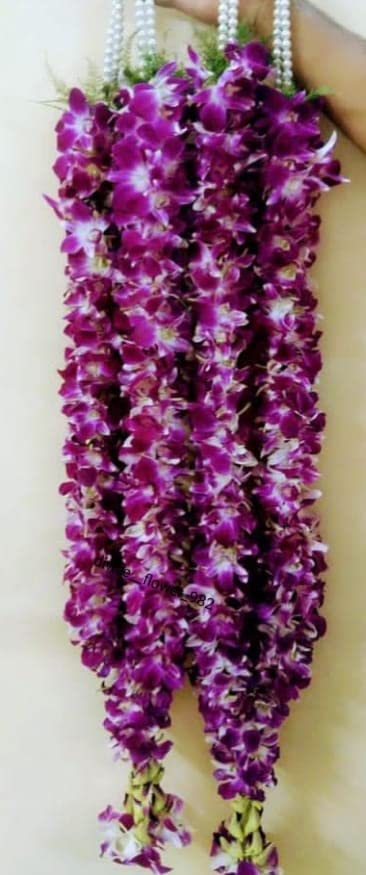 Divine Flower Purple Orchid Wedding Jaimala Varmala Garland Pair | Fool ...