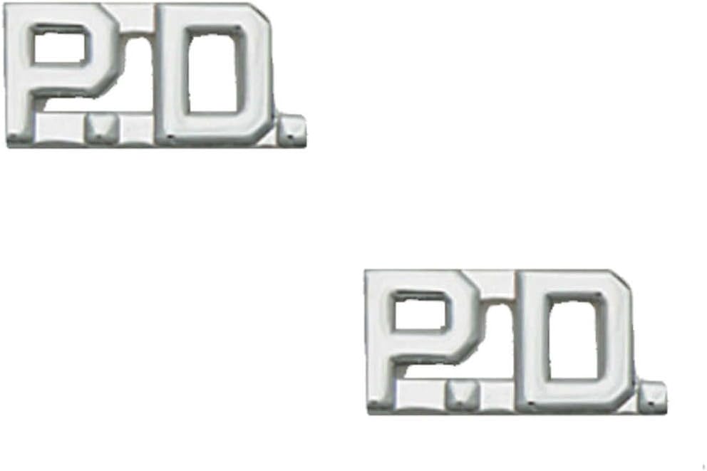 Amazon.com: PD P.D. POLICE DEPARTMENT DEPT OFFICER Collar Brass ...