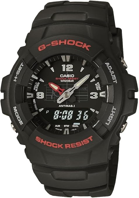 Casio G-SHOCK G-100-1BVMUR Mens Combi Resin Strap Watch : Casio: Amazon ...