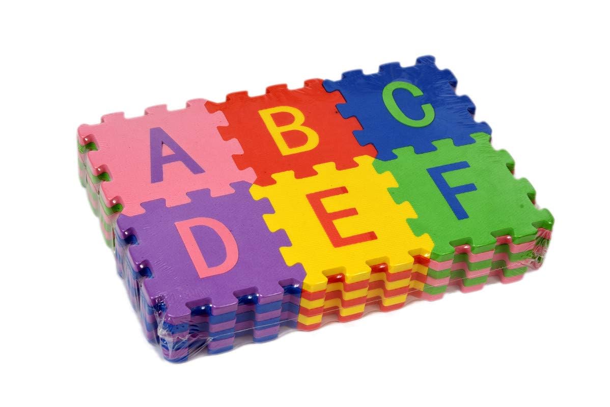 Buy 36 pcs ABCD 1 to 10 Alphabet Puzzle Mat for Kids, Interlocking ...