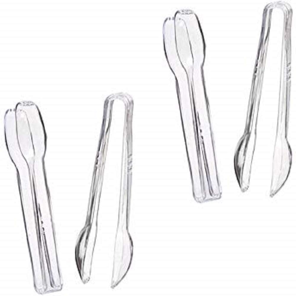 Amazon.com: Clear Plastic Tongs, 6 1/2", 4 Pack: Food Tongs: Home & Kitchen
