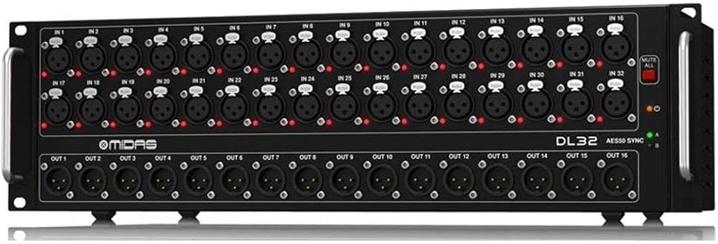 Amazon.com: Midas DL32 32 Input, 16 Output Stage Box with 32 Midas ...