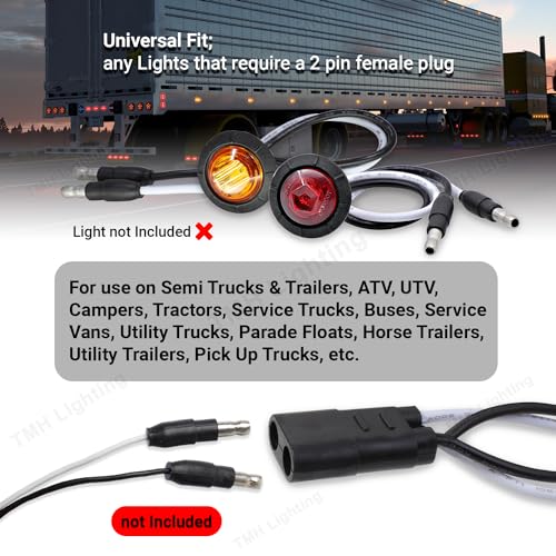 Snapklik.com : TMH 100 Count 2-Prong Wire Harness Roll Double Female ...