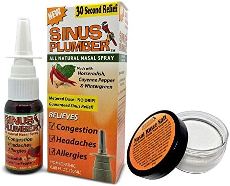 Amazon.com: Sinus Plumber Allergy Sinus Congestion Combo - Hot Pepper ...