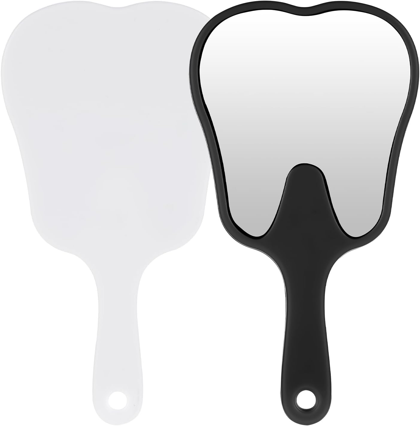 Amazon.com: Gjinxi Tooth Shaped Handheld Mirror 2 Pcs Makeup Mirrors ...
