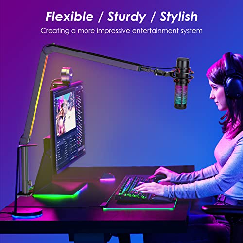 Snapklik.com : RGB Mic Boom Arm For HyperX Quadcast S, Fifine ...