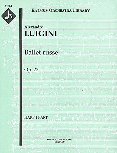 Amazon.com: Ballet russe, Op.23: Harp 1 and 2 parts [A1663]: Alexandre ...