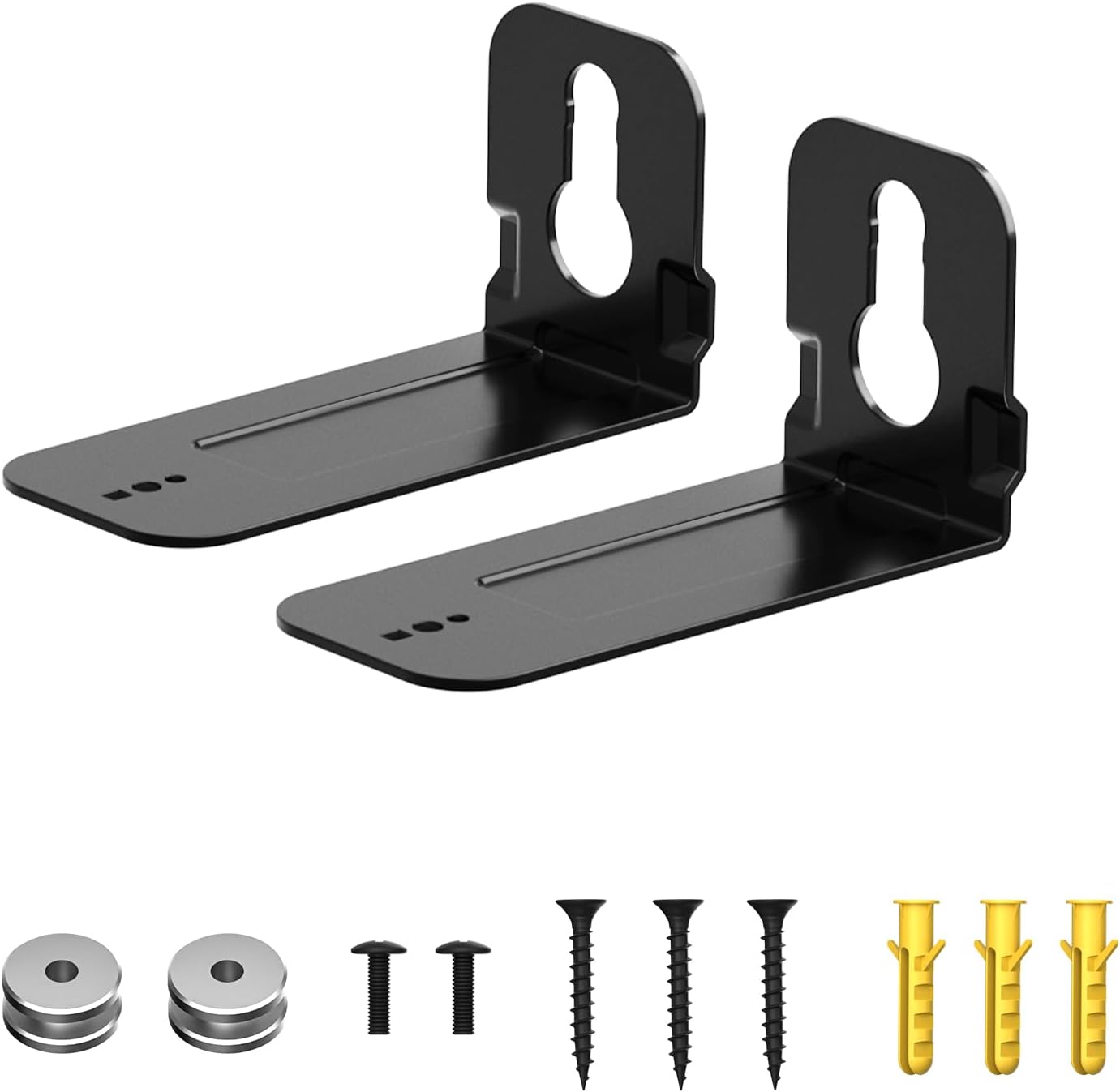 NSFKCED Wall Mount Bracket Kit for Samsung Soundbars, Black, 2-Pack ...