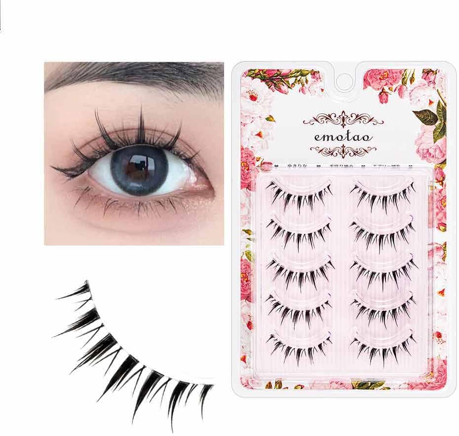 Amazon.com: MSQ False Eyelashes 12mm Faux 3D Mink Lashes 5 Pairs ...