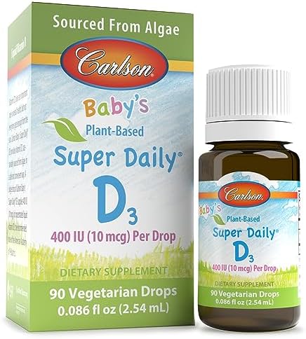 Amazon.com: Carlson - Baby's Plant-Based Super Daily D3, Baby ...