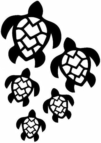 Amazon.com: Sea Turtles Black Decal Vinyl Sticker|Cars Trucks Laptop ...