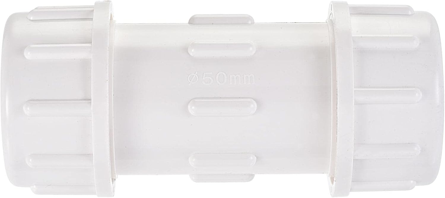 sourcing map PVC Compression Plumbing Coupling Straight Pipe Fitting ...