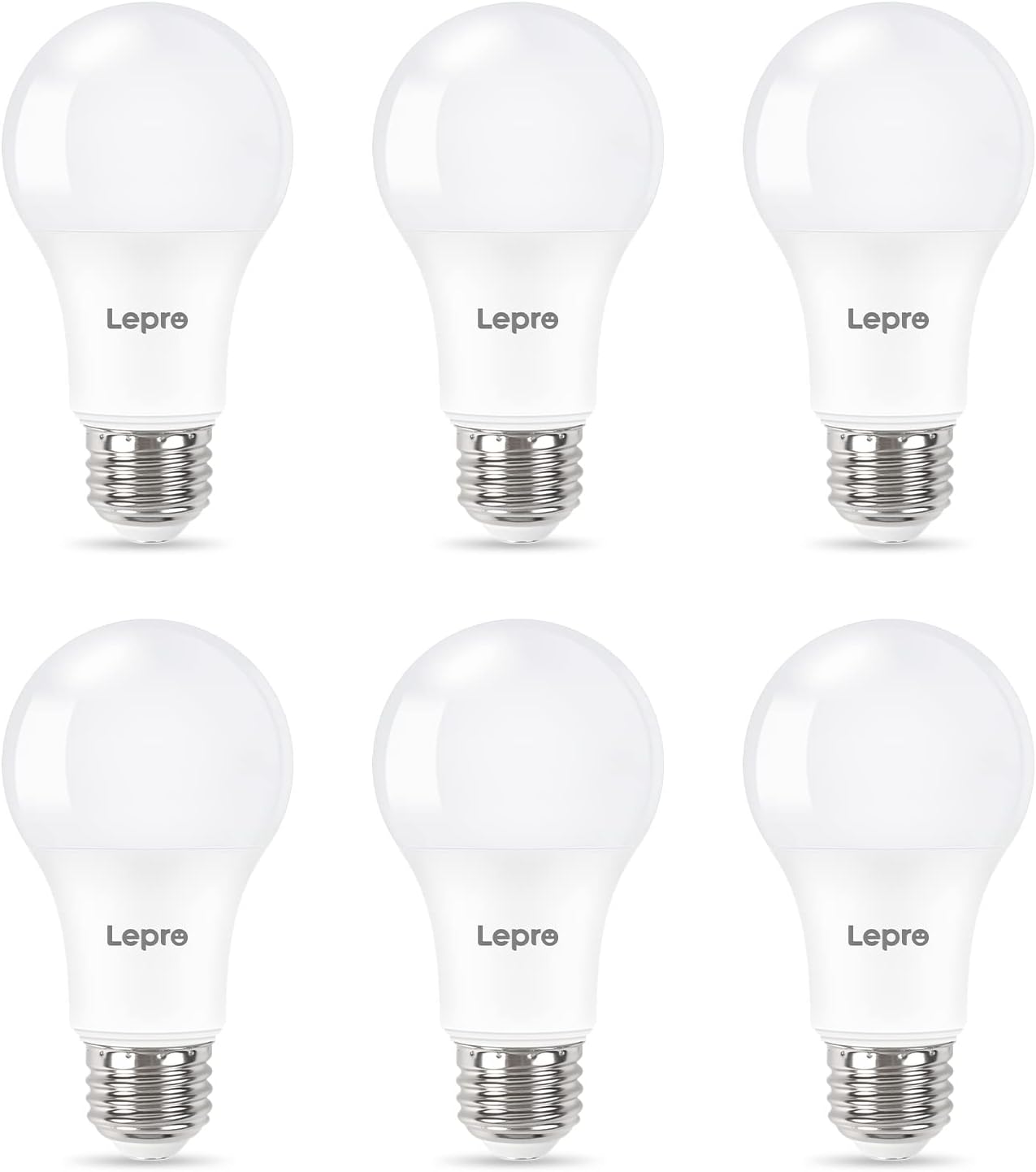 Lepro Dimmable LED Light Bulbs, 60W Equivalent LED Bulb, 5000K Daylight ...