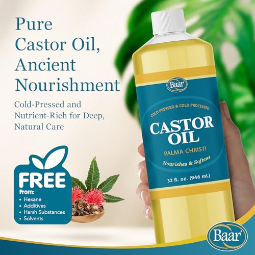 Baar Cold-Pressed Castor Oil, Cold-Processed, Hexane-Free, Palma ...